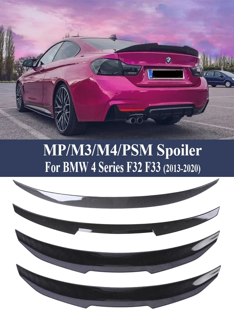 Carbon-Fiber-Rear-Bumper-Lip-Trunk-Spoiler-PSM-M4-MP-Style-Wing-Tail ...