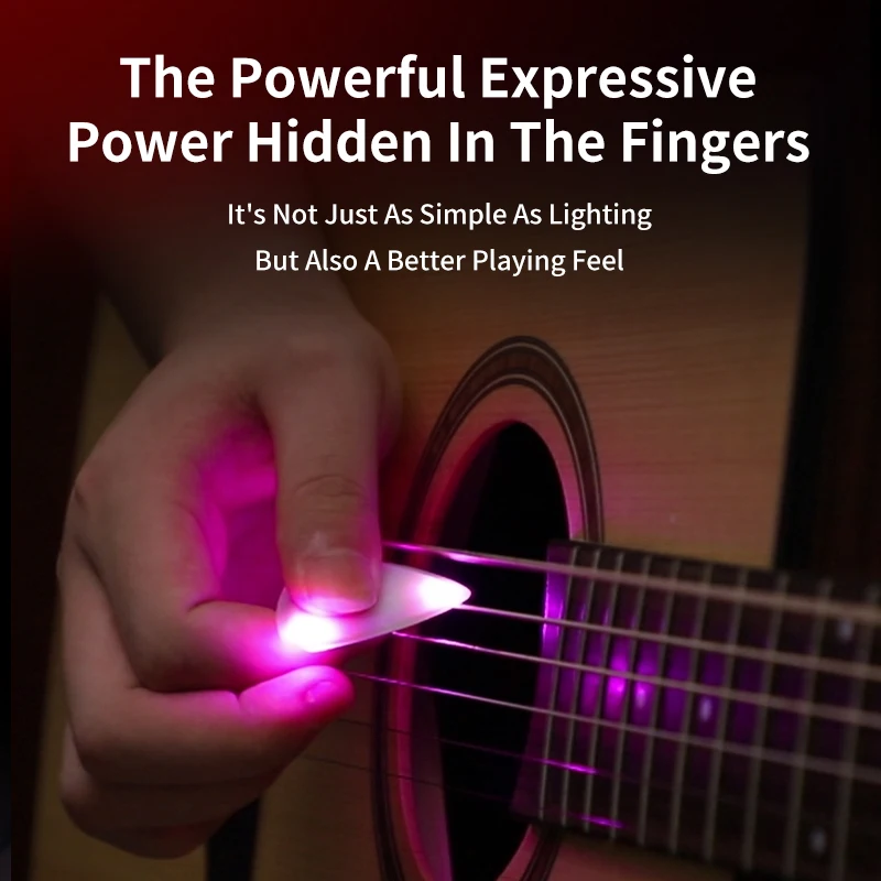 Glowing-Acoustic-Guitar-Picks-with-LED-Light-Touch-Luminous-Electric ...