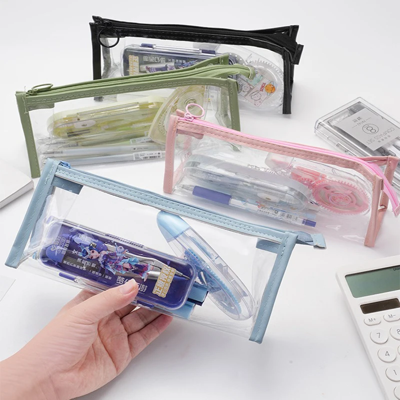 Transparent-Pencil-Case-Astethic-Holster-Pencil-Pouch-Clear-Capacity ...