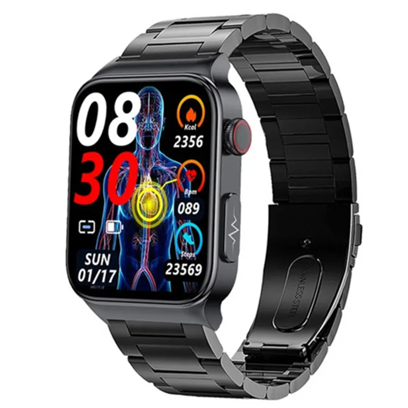 E500 Smart Watch Men ECG PPG Blood Glucose Body Temperature Laser ...