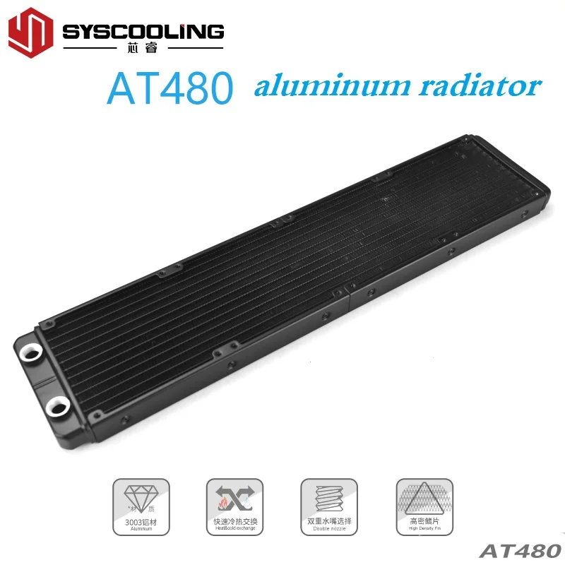 Syscooling aluminum heat radiator black color 480 mm radiator for PC ...