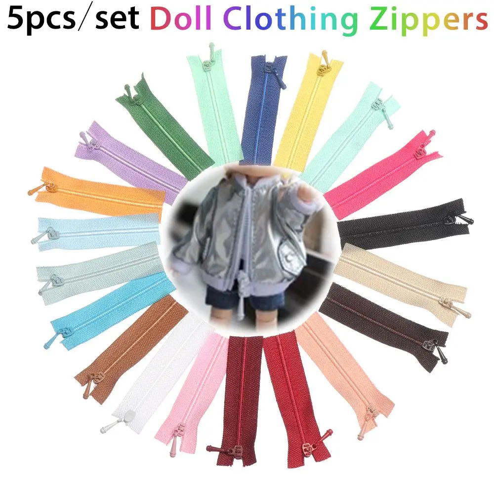 5PCS 5*1.7cm Mini Zipper Doll Clothing Zipper DIY Handmade Sewing ...
