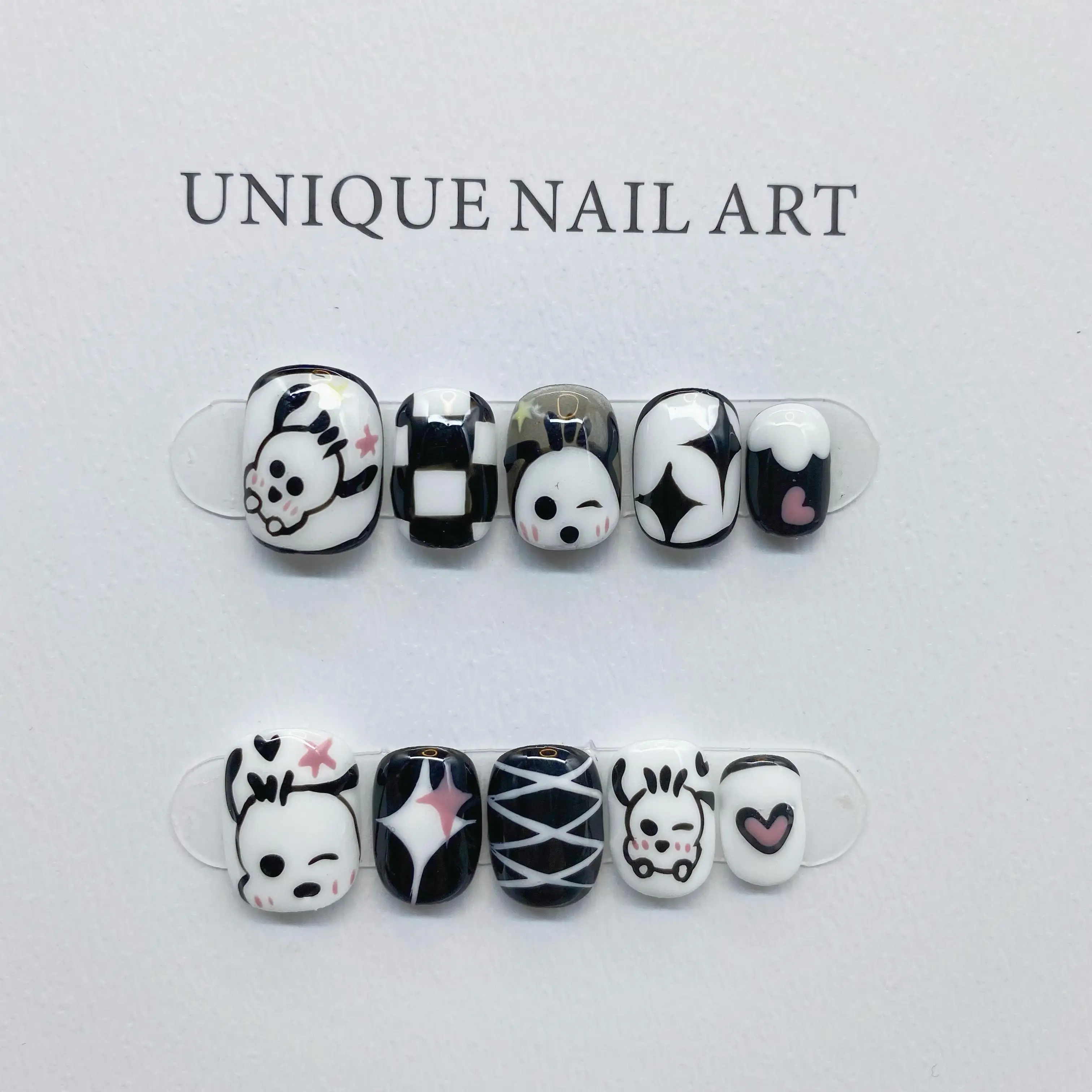 Cute-Hand-Painted-Short-Plaid-Pug-Detachable-High-Quality-Reusable ...