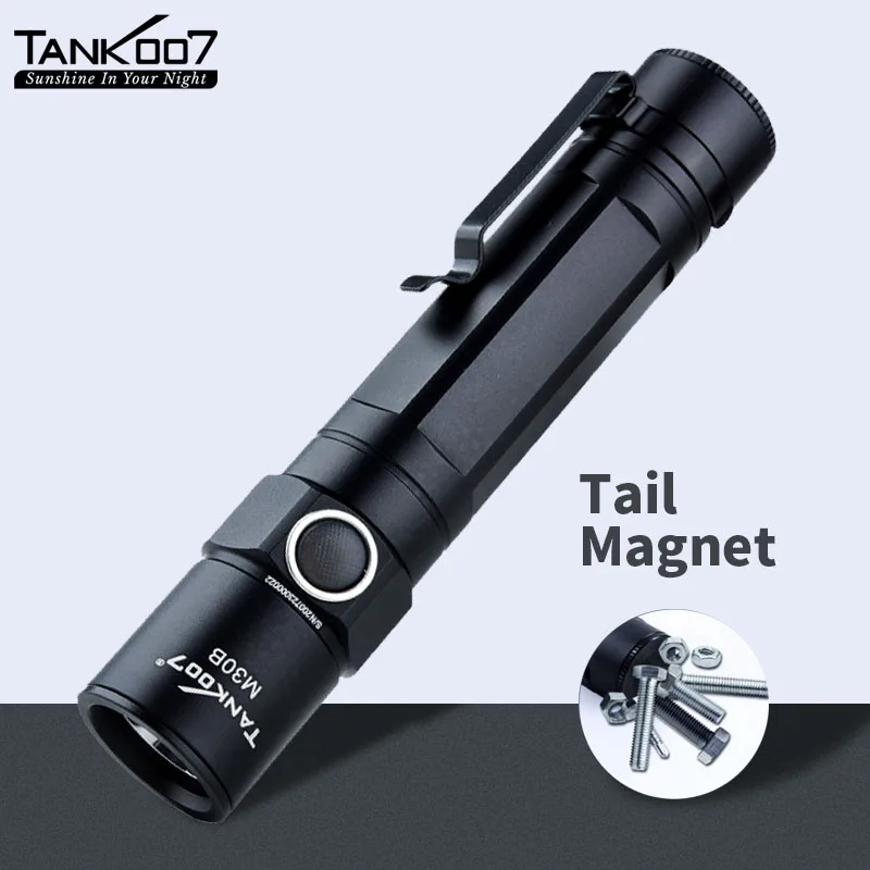 Tank007 m30b pequeno usb recarregável edc lanterna, 1000lm ímã de alta ...