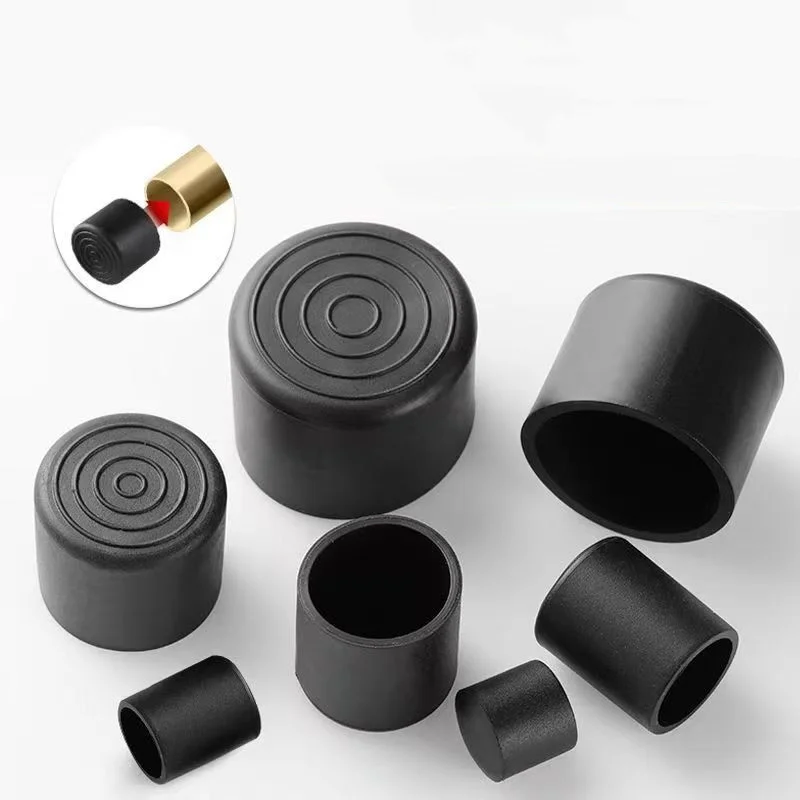 8/10/12/14/16/20/25/30-120mm Round Rubber Chair Leg Pad Furniture Foot ...