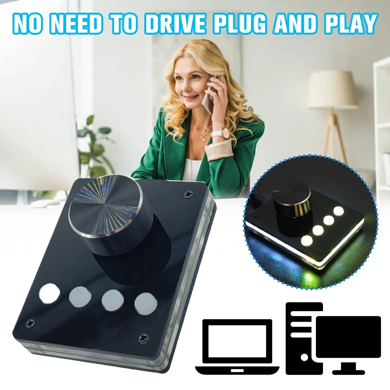 Volume Adjuster Controller Recording DIY Mechanical Keyboard USB Wired ...