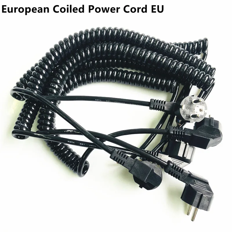 European-Coiled-Power-Cord-EU-2-Round-prong-to-IEC320-C13-Power ...