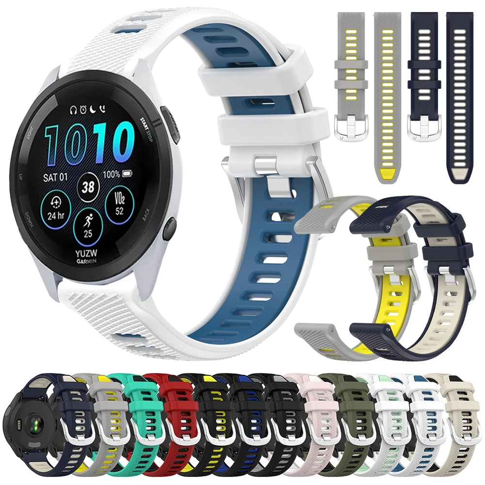 20-22mm-Wrist-Strap-For-Garmin-Forerunner-265-255-Music-Vivoactive-4 ...