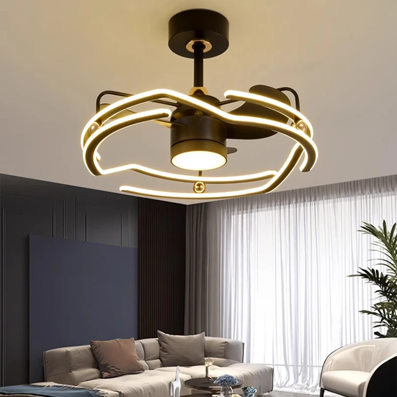 AiPaiTe-Modern-Round-Wave-LED-Fan-Chandelier-with-Remote-Control-Dimmer ...