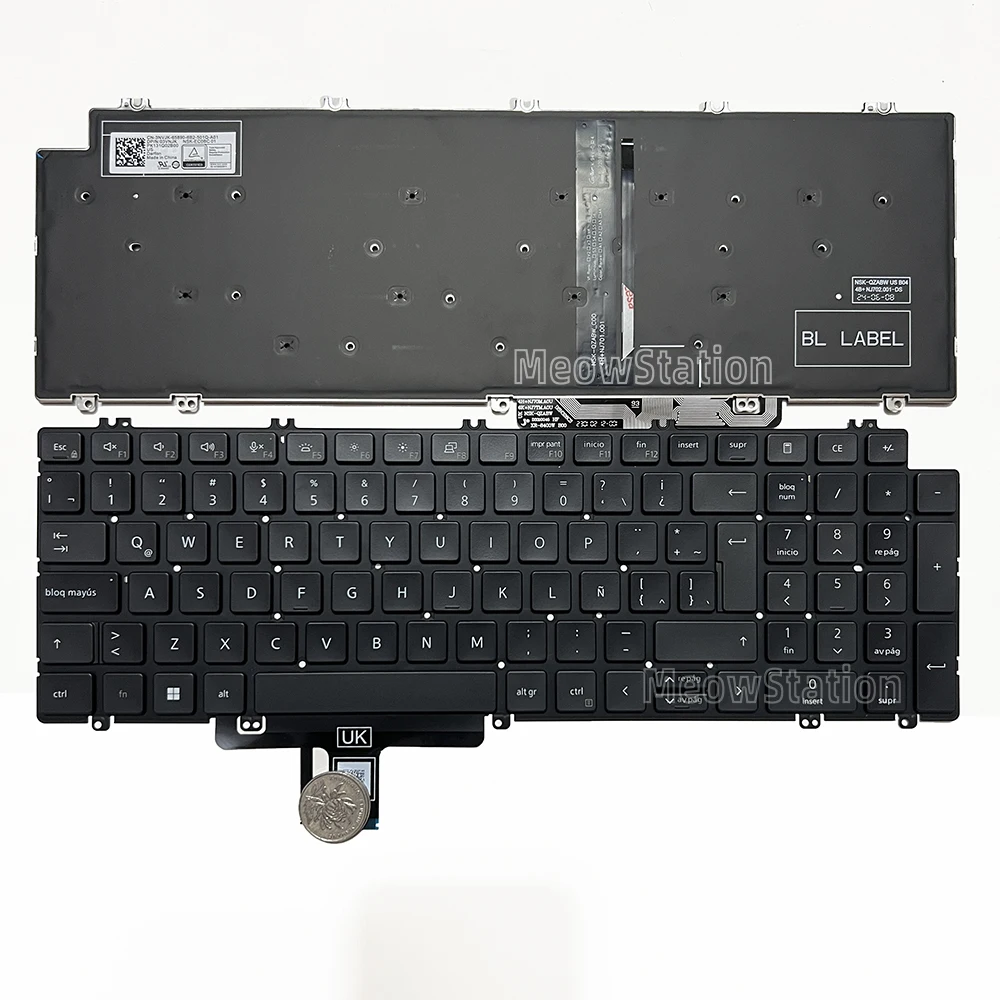 Sp/Ru/La Keyboard For DELL Latitude 5520 5521 5530 5531 3540 5540 5550 ...