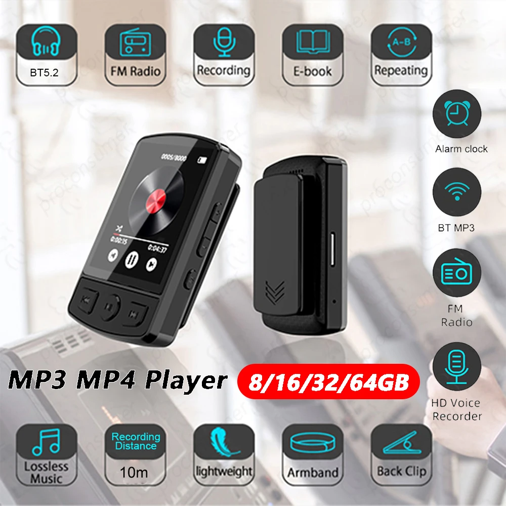 2024-New-MP3-Player-Clip-Mini-Walkman-Student-Portable-Music-Player-MP4 ...
