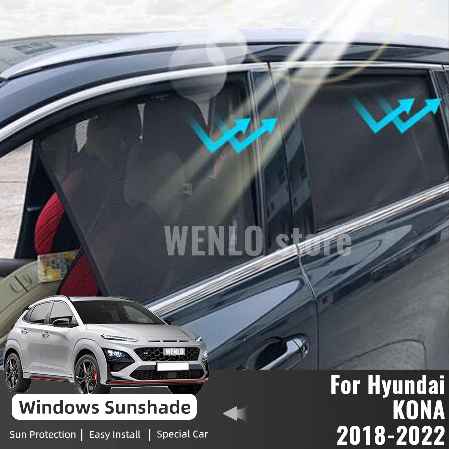 For-Hyundai-KONA-Kauai-Encino-OS-2018-2022-Magnetic-Car-Sunshade-Front ...
