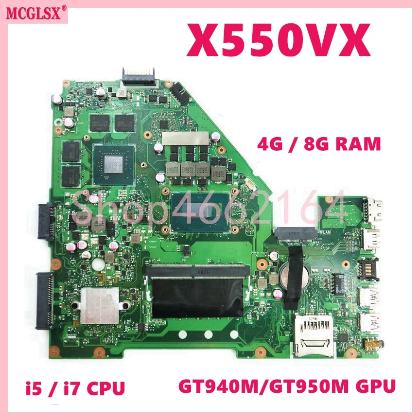 X550VX-With-i5-i7-CPU-4G-8G-RAM-GT940M-GTX950M-GPU-Mainboard-For-ASUS ...