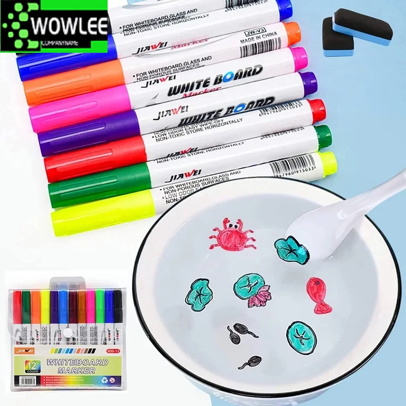 Magical Water Painting Pen Easy to wipe Dry Erase Whiteboard Pen Magic ...