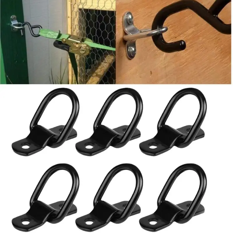 2Pcs-Goods-Tie-Down-Surface-Mount-D-Ring-Rivet-Clip-Retaining-Ring ...