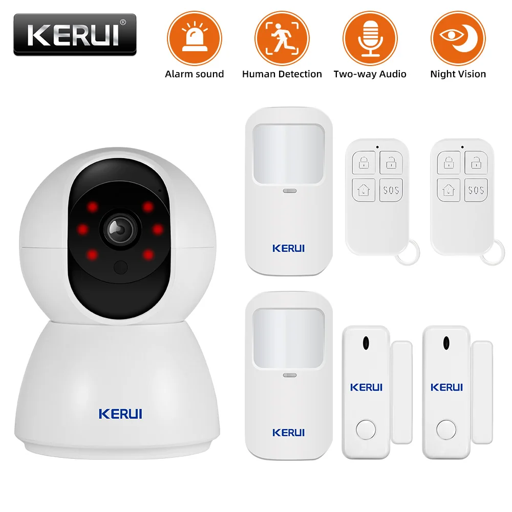 KERUI WiFi Alarm System IP Camera Wireless Smart Home Security System ...