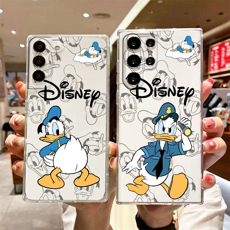Disney-Donald-Duck-Cute-Transparent-Phone-Case-For-Samsung-S23-S22-S21 ...