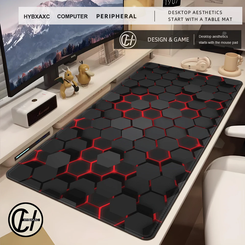 120x60cm Geometric Large Mouse Pad XXL Computer Mousepads Hexagon ...