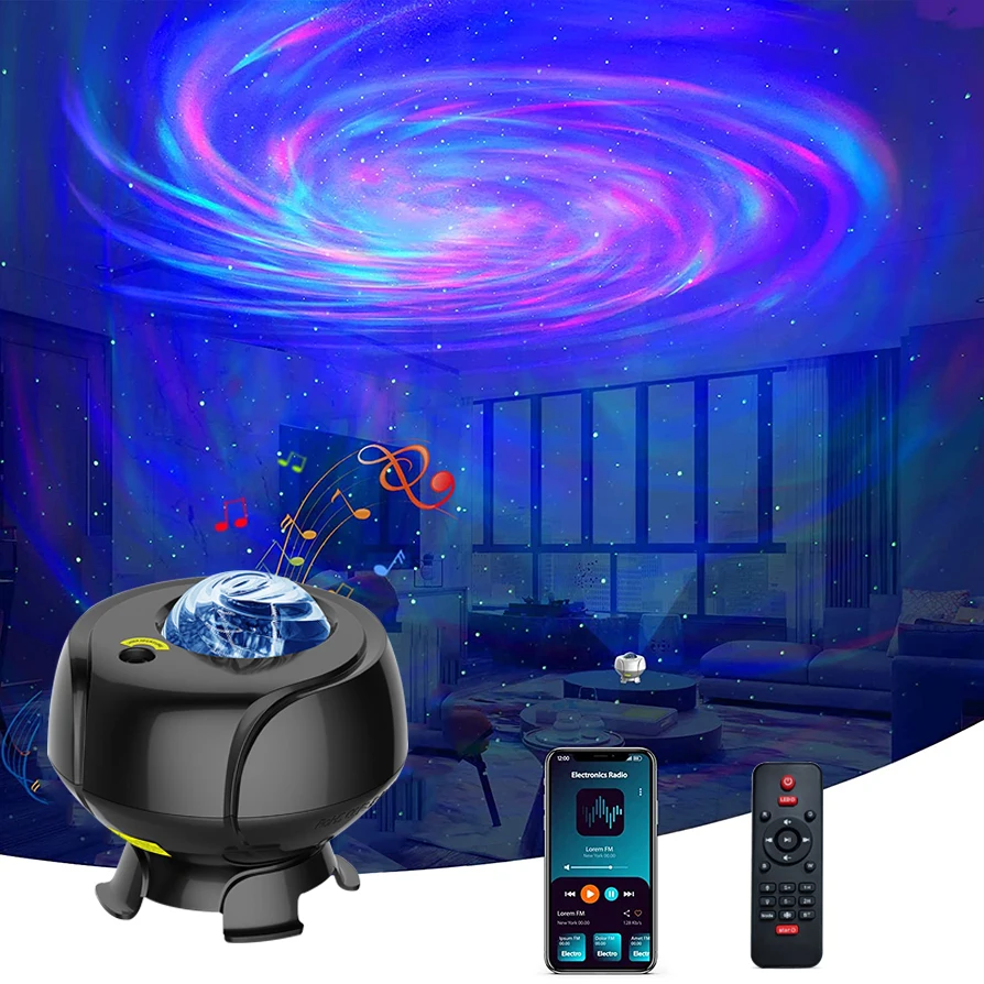 Starry-Sky-Projector-Blueteeth-Music-Speaker-LED-Night-Light-Projector ...