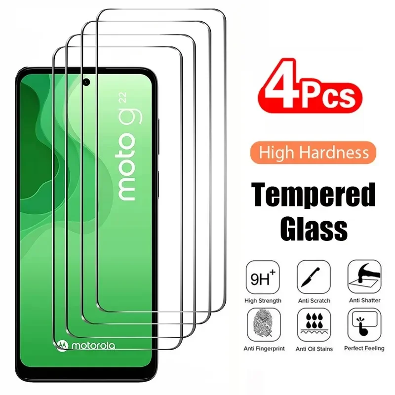 4Pcs Tempered Glass for Motorola Moto G10 G20 G30 G50 G60 G100 G200 G31 ...