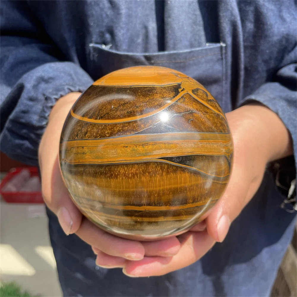 Natural-tiger-eye-stone-ball-Ore-Original-Stone-Healing-Energy-Gem-Home ...