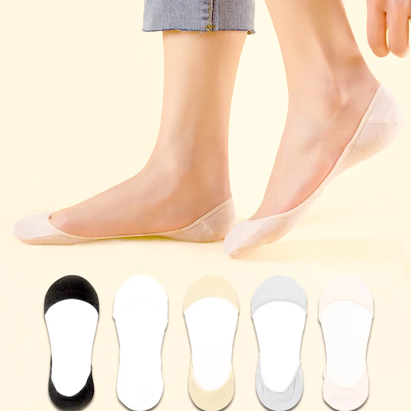 Socks women's Cotton Invisible Summer Thin Breathable Soft Silicone Non ...