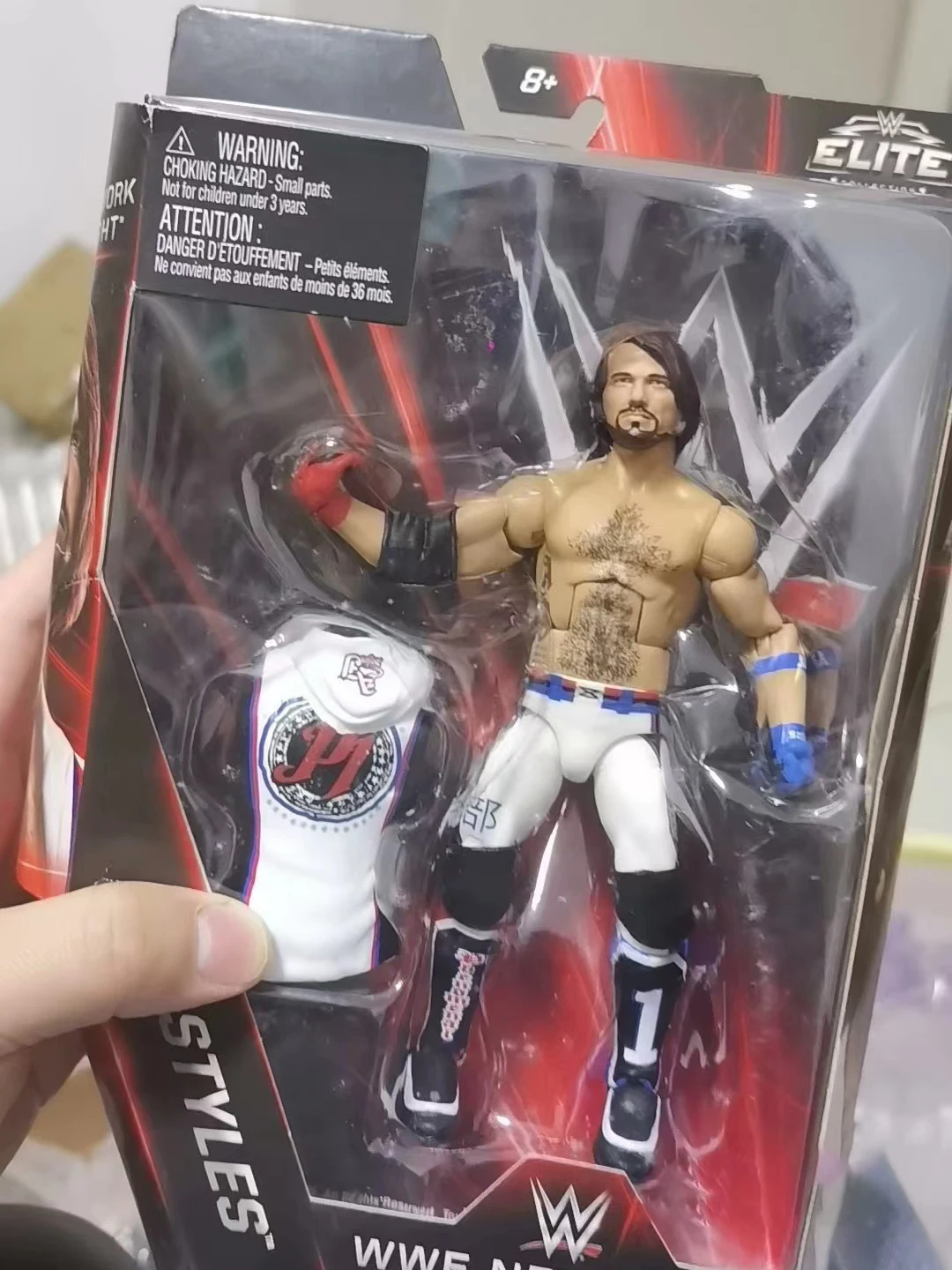 Elite-AJ-Style-WWE-AEW-Action-Figure-Wrestling-Championship-Display ...