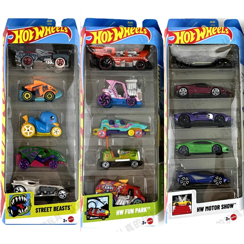 Original Hot Wheels Car 5 Pack Toys Boys 1/64 Diecast Street Beats Fun ...