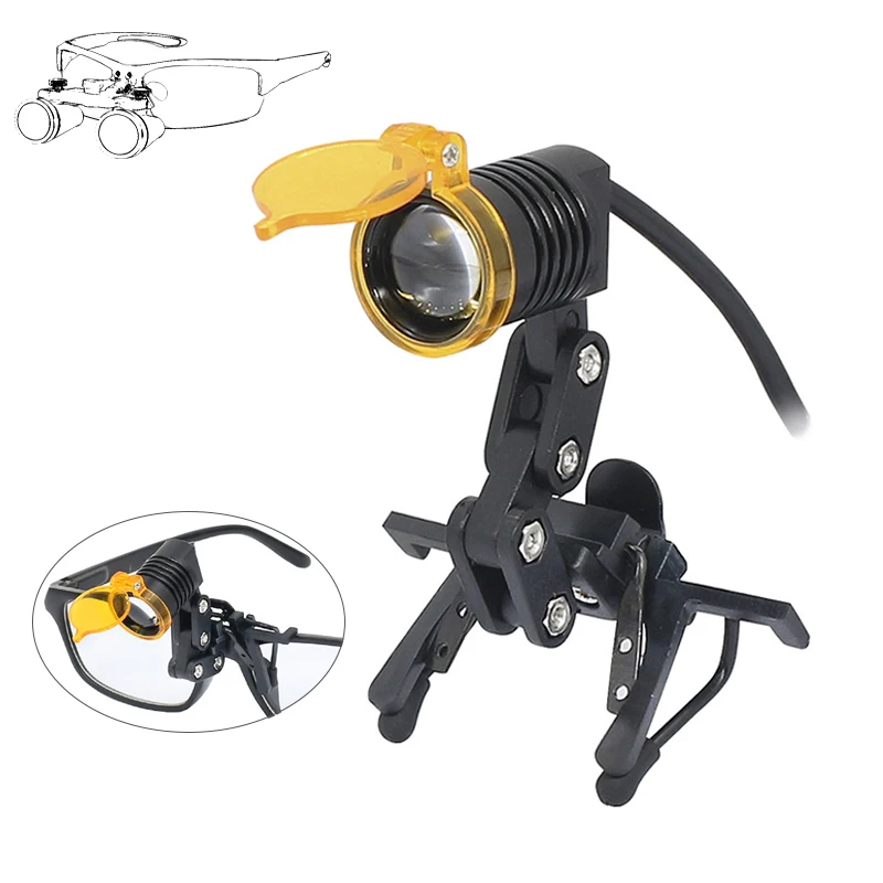 Faro-Dental-LED-de-3W-luz-de-examen-de-cabeza-para-gafas-con-filtro ...