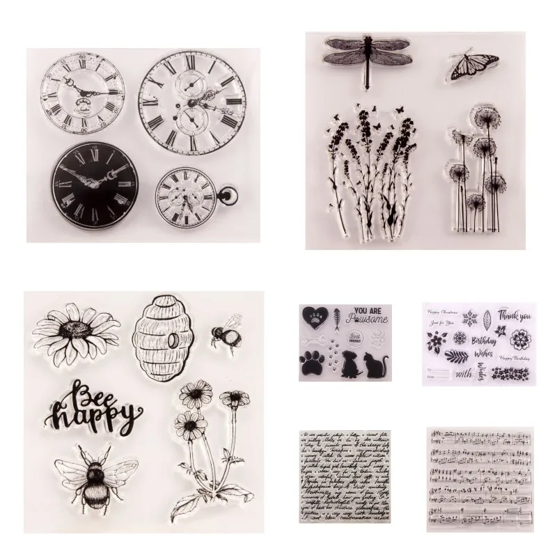 Clear-Stamps-Feathers-Love-Words-Clear-Rubber-Stamps-for-Card-Making ...