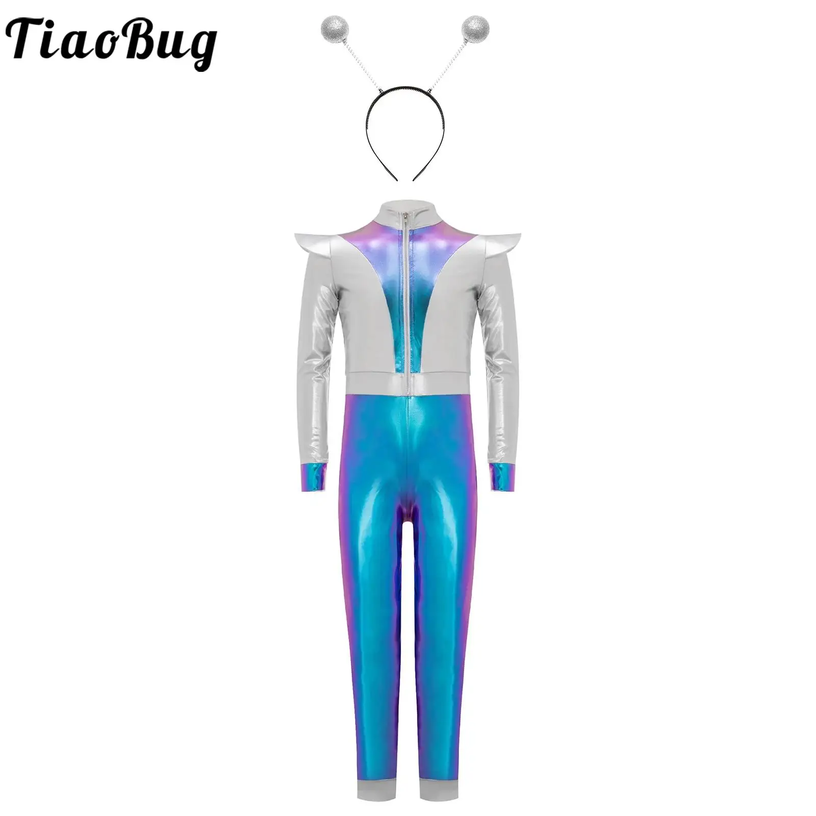Girls Alien Robot Cosplay Costume Halloween Outer Space Theme Party ...
