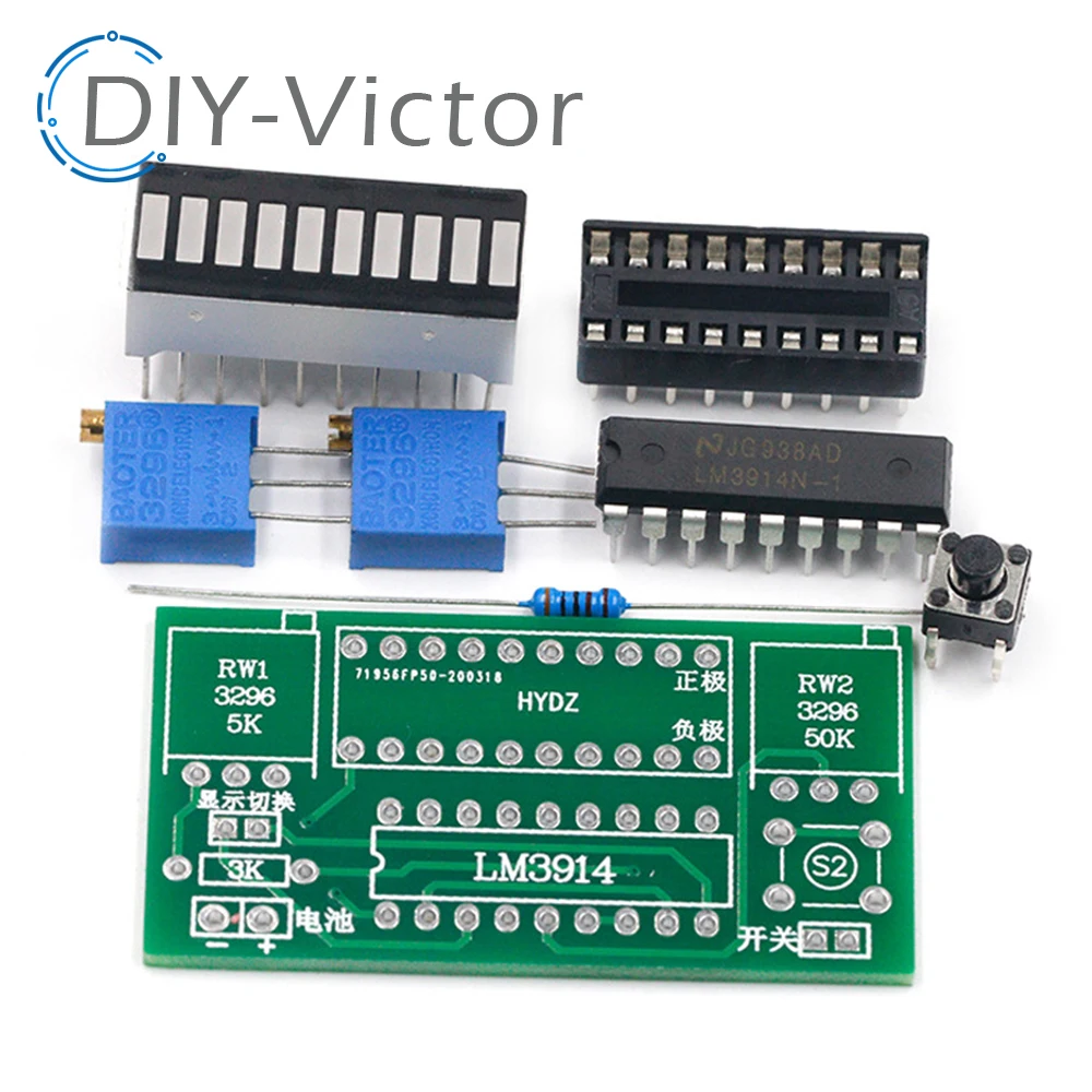 LM3914-10-Segment-3-7V-Lithium-12V-Battery-Capacity-Indicator-Module ...