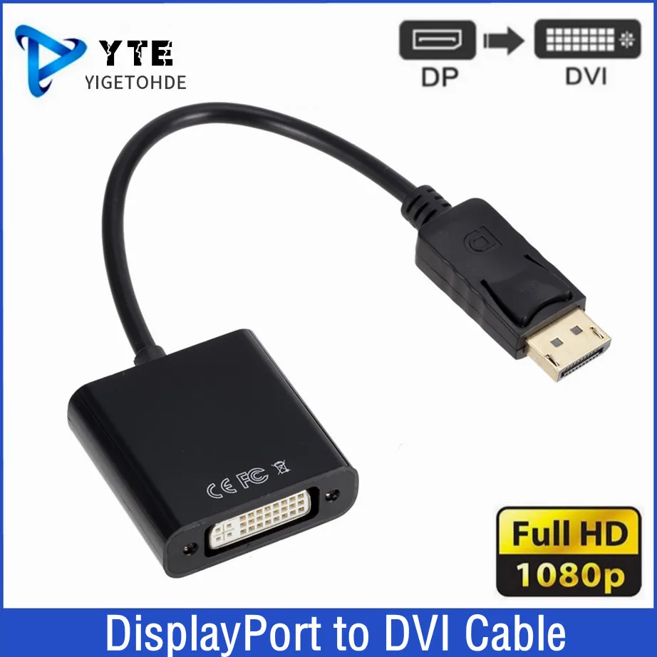 DisplayPort-a-DVI-Cable-Adapter-Display-Port-convertitore-da-DP-a-DVI ...