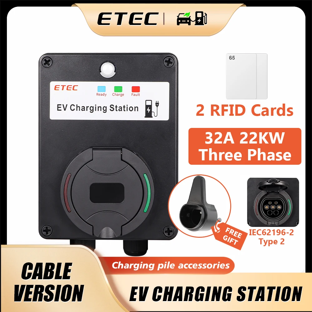 ETEC-EVSE-Wallbox-EV-Charger-Wall-Type2-32A-22kw-7kw-Single-Three-Phase ...