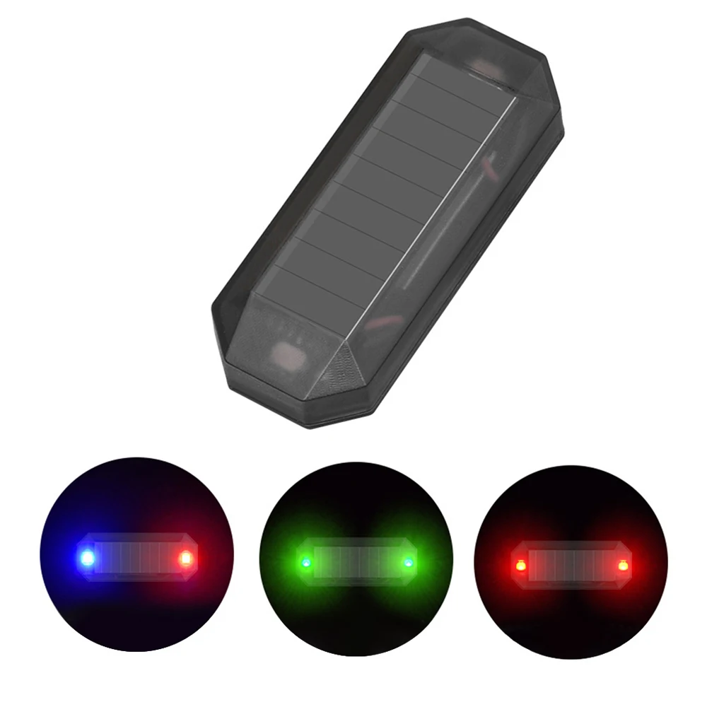 Car Mini LED Warning Light Prevent Rear-end Collision Solar Power ...