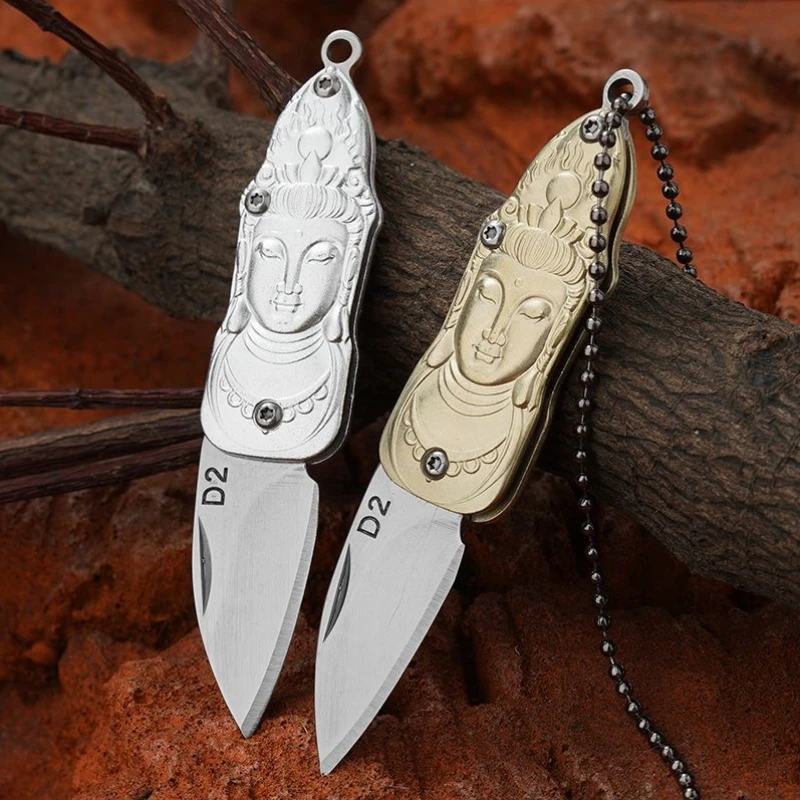 Patronus-mini-knife-white-copper-folding-key-knife-open-express-tool ...