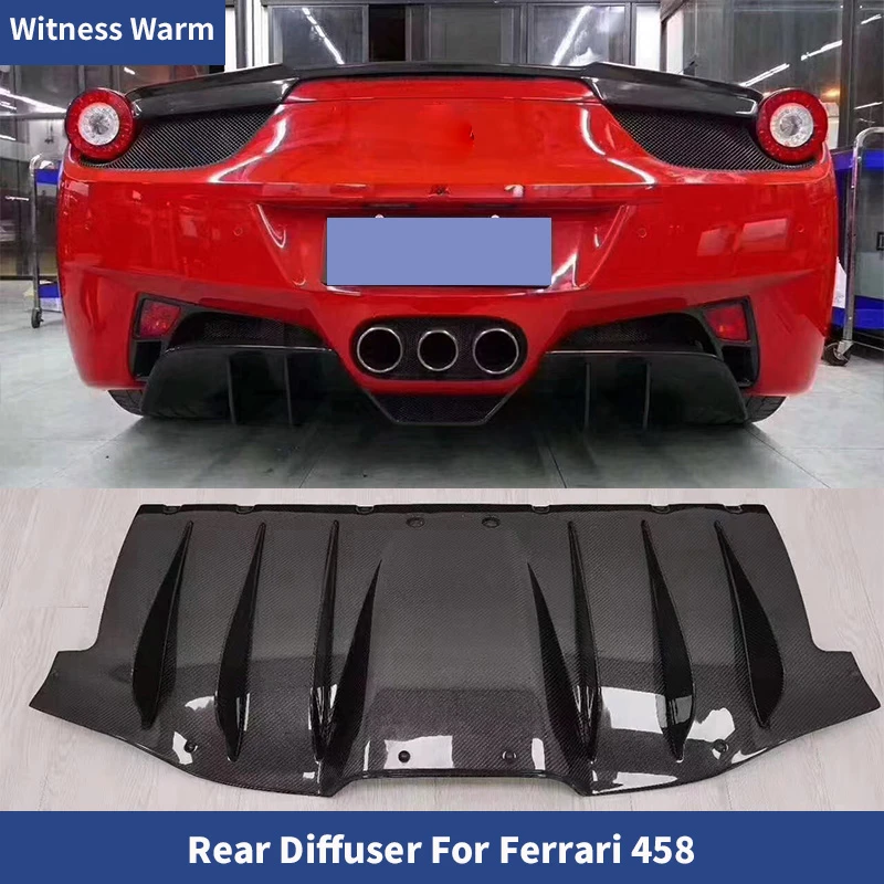 Carbon-Fiber-rear-bumper-diffuser-for-Ferrari-458-rear-lip-rear-chin ...