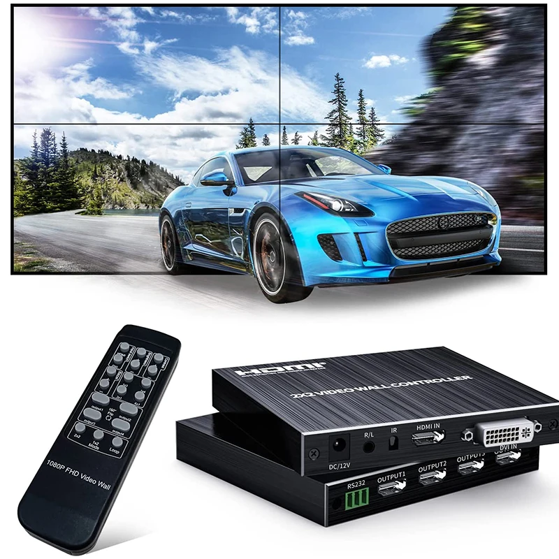 2x2-HDMI-Video-Wall-Controller-1080P-60Hz-1X2-1X4-1X3-2X1-3x1-Multi ...