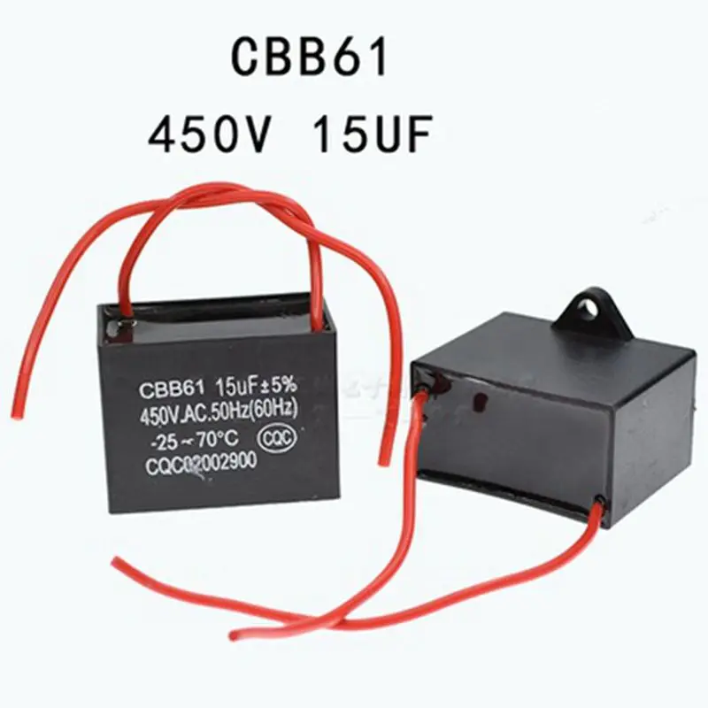 1pcs 450v 15uf 15mf Cbb61 Motor Start Run Fan Capacitor - Capacitors - AliExpress