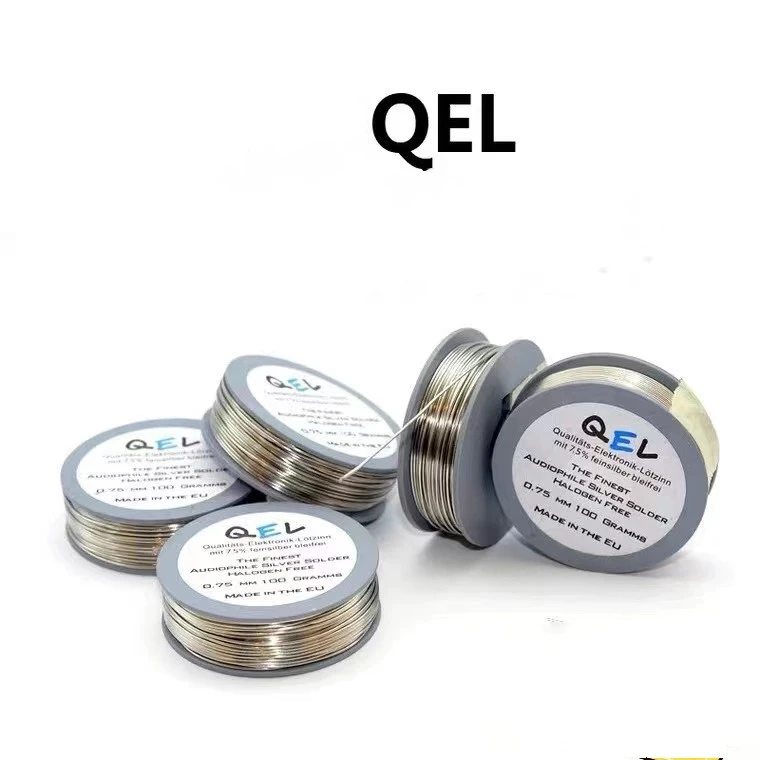 독일 QEL 고순도 실버 포함 클래식 납땜 와이어 발열 오디오 실버 납땜 7.5%, 실버 와이어 직경 1.0mm, 5m ...