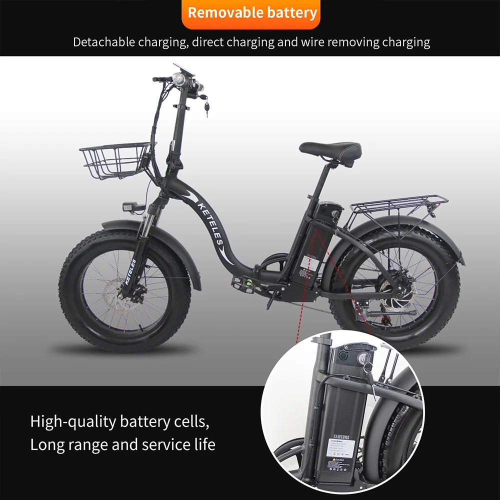 Adult Mountain Bike 20-inch Folding Fat Tire Electric Bicycle – Grouplus