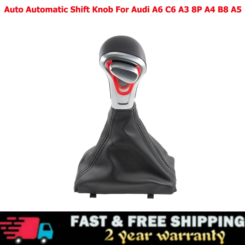 Auto-autom-tico-Shift-Knob-para-Audi-Gear-Shift-Knob-Boot-A6-C6-A4-B8 ...