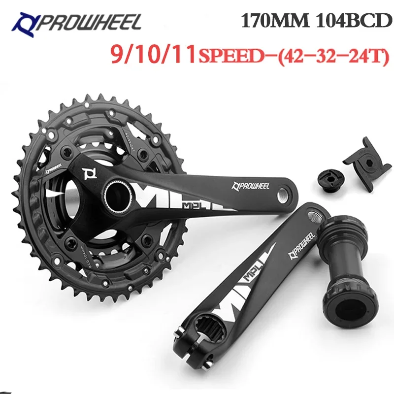 PROWHEEL-MPL-104-BCD-Crankset-9-10-11-Speed-170mm-3-disc-Chainrings-24 ...
