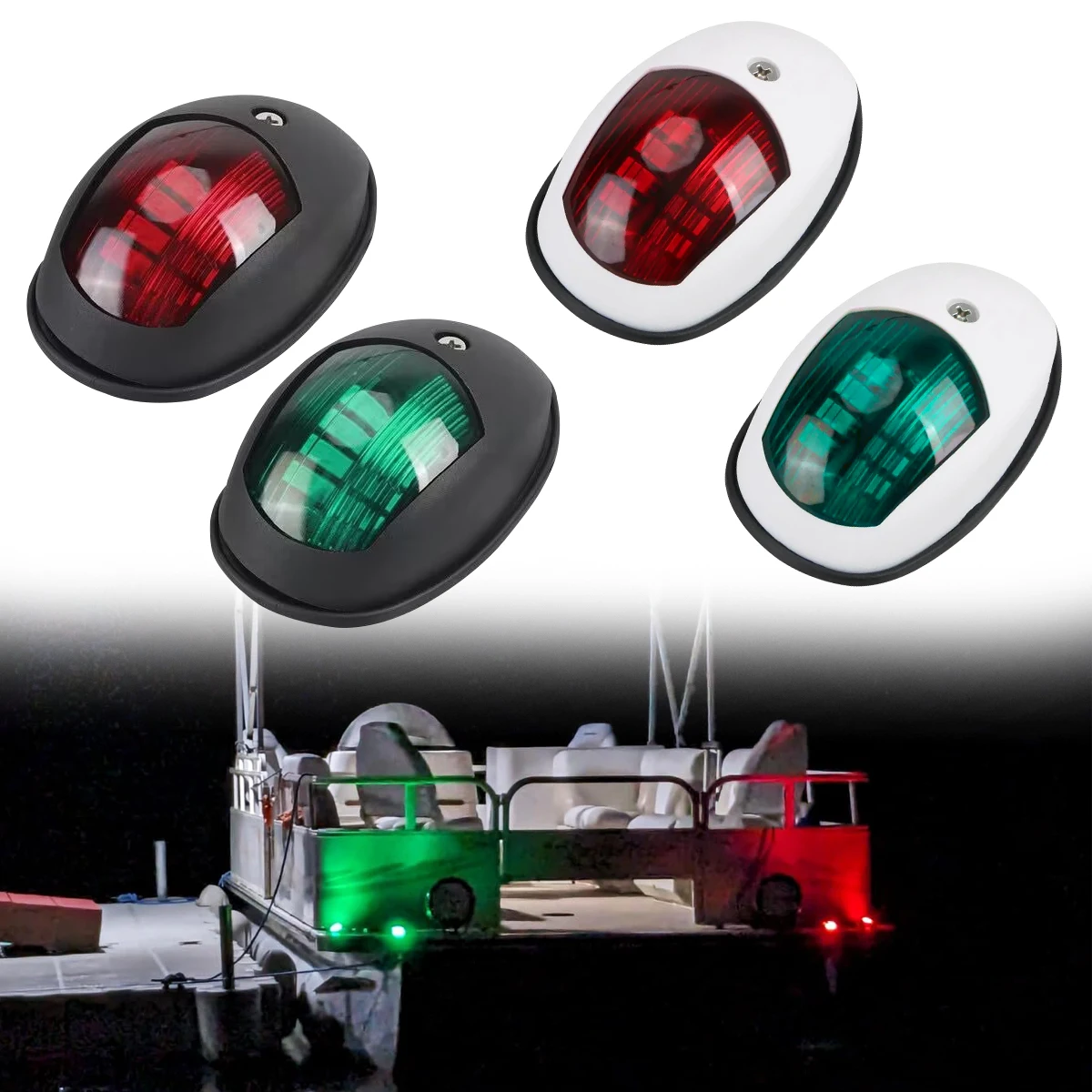 Waterproof 10-30V LED Navigation Light Signal Warning Lamp Starboard ...