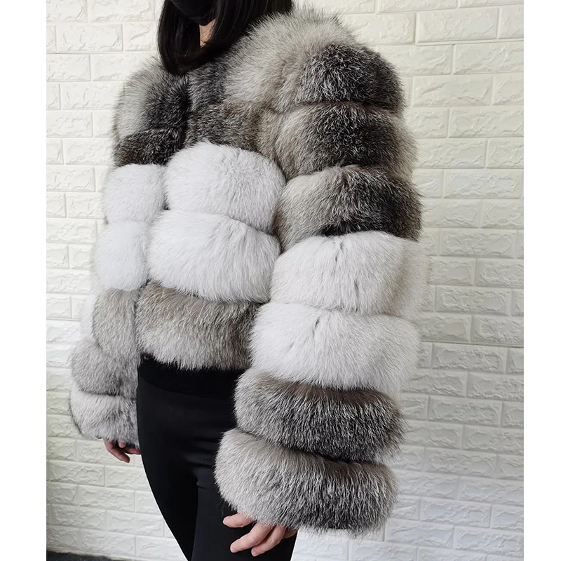 2025 Maomaokong Natural Real Fox Fur Coat Women Luxury Leather Fur ...
