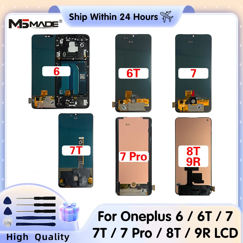 Pantalla Super OLED para Oneplus 6 6T LCD 7 7T 8T 9R, Pantalla Táctil ...