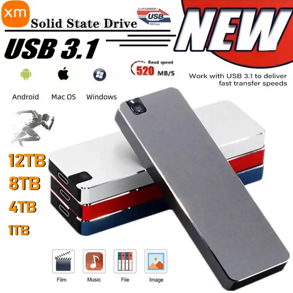 Portable ssd 1TB USB USB 3.1 high speed Type-C 500GB 4TB 8TB Solid ...