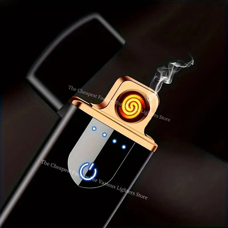 1pcs-Rechargeable-Electric-Lighter-Windproof-Flameless-Touch-Sensitive ...
