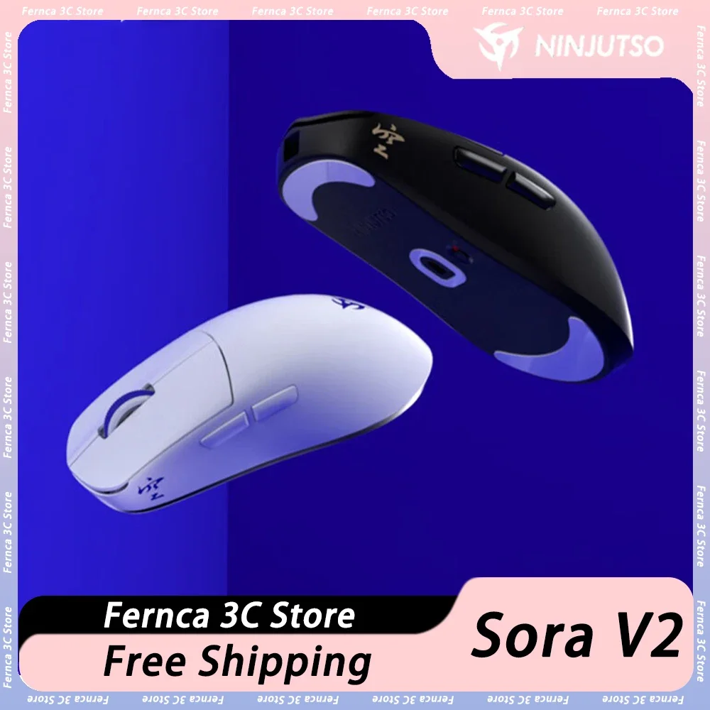 Ninjutso-Sora-V2-Mouse-Dual-Mode-Wireless-Paw3395-Gamer-Mouse ...