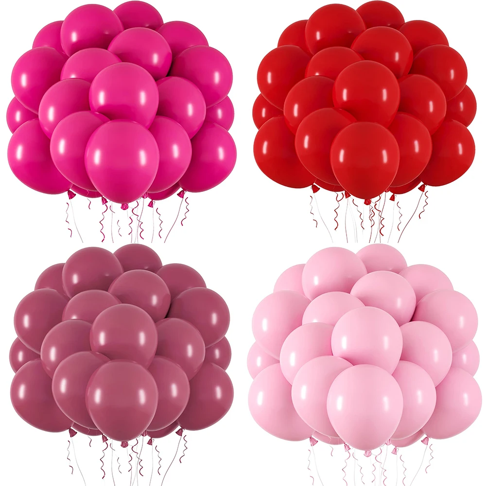 Hot-Pink-Latex-Party-Balloons-5-10-12inch-Retro-Pink-Red-Balloon ...